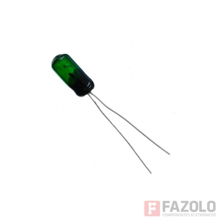 LAMPADA MINI 6V/4MM VERDE - Fazolo Componentes Eletrônicos