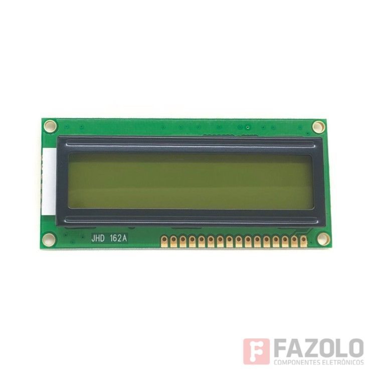 DISPLAY LCD 16X2 FUNDO VERDE C/BACKLIGHT 166 - Fazolo Componentes ... DISPLAY LCD 16X2 FUNDO VERDE C/BACKLIGHT 166 - Fazolo Componentes ...