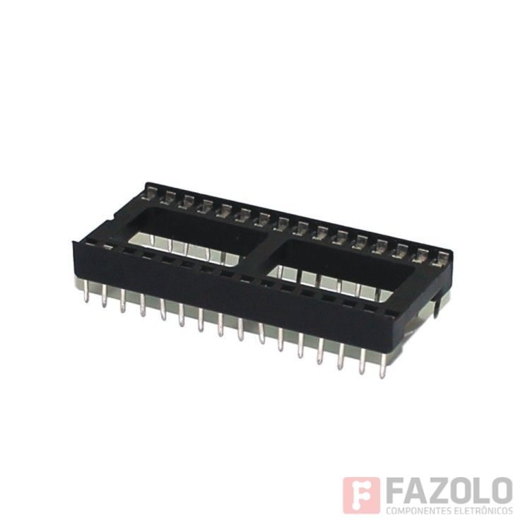 SOQUETE P/CI 32 PINOS COMUM - Fazolo Componentes Eletrônicos